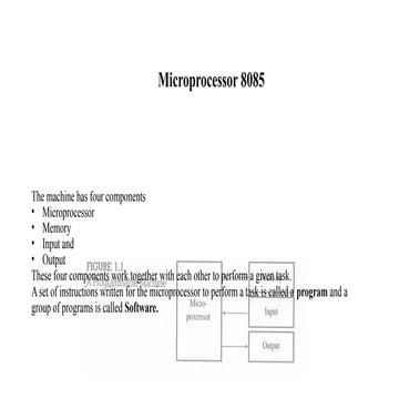 The Intel 8085 is an 8-bit, 40-pin general-purpose microprocessor ...