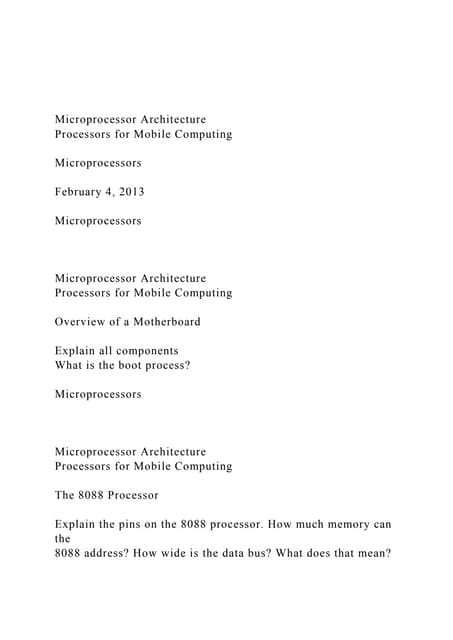 Microprocessor 8086 | PPT