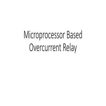 Microprocessor based overcurrent relay.pptx