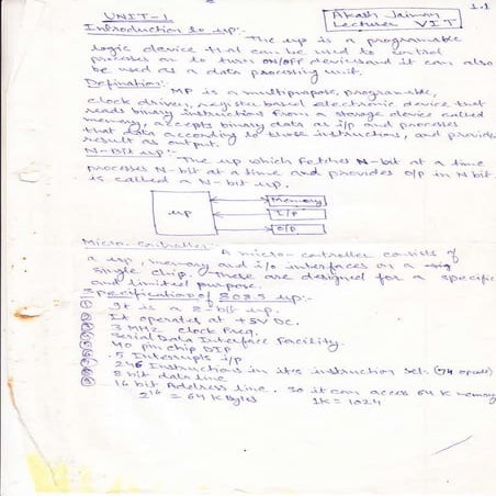 Microprocessor notes Akash Jaiman | PDF