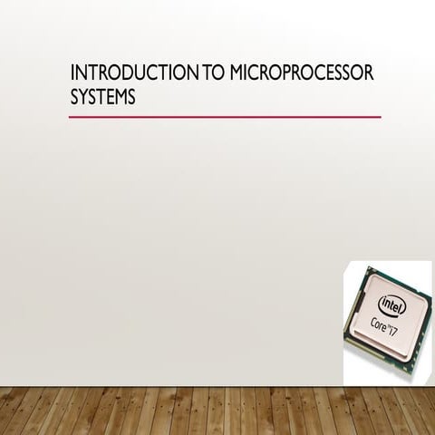 introduction Microprocessor Presentation | PPTX