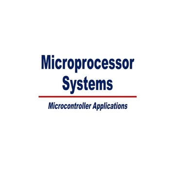 Microprocessor Systems - MCU Applications - 2.pptx