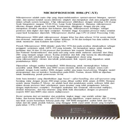 Microprosesor 8086 | DOCX