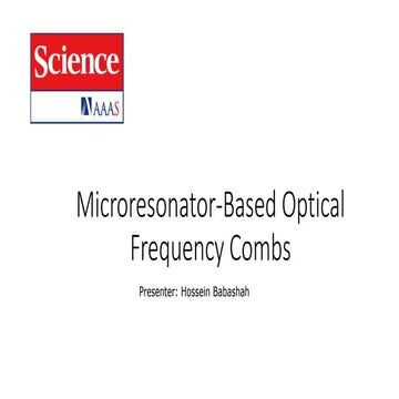 Microresonator based optical frequency combs | PPTX