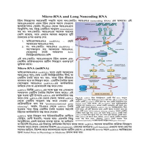Micro RNA and Long Non-coding RNA (Bangla).pdf