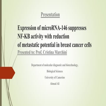 MicroRNA based Suppression | PPTX