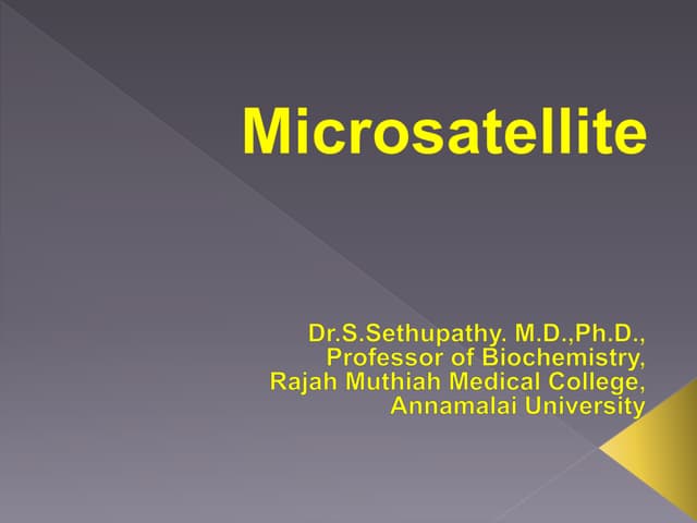 VNTR- Minisatellite | PPTX