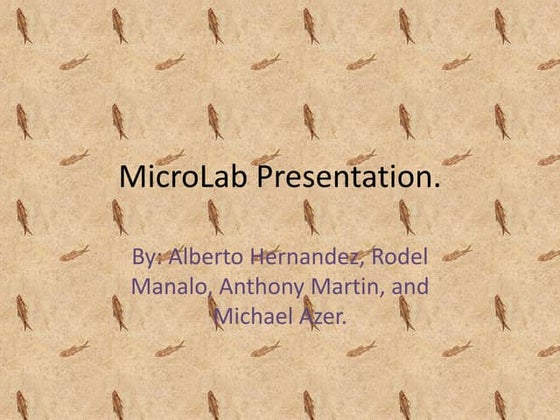 Micro lab presentation | PPTX | Biological Sciences | Science