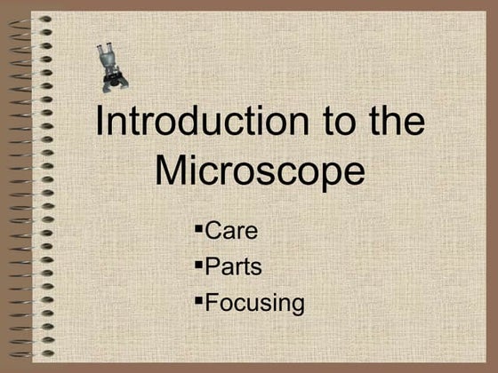 Understanding The Microscope | PPT