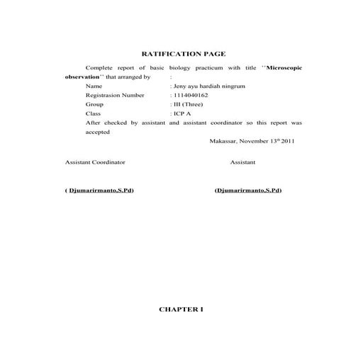Microscopic observation (basic biology) unm | DOC