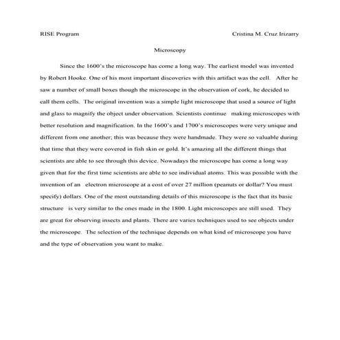 History Of The Microscope Ppt