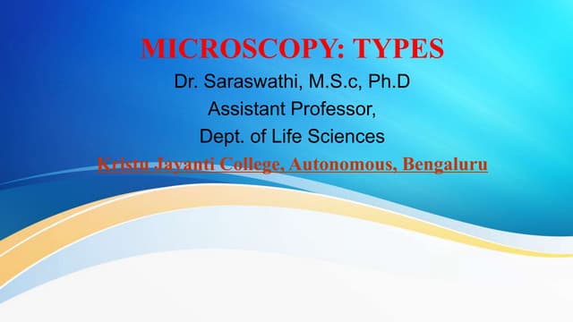 Light Microscope_ Principle, Types, Parts, Diagram.pdf | Physics | Science