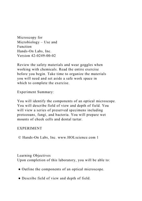 Magnification and resolution of microscope | PPT