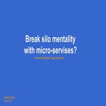 Silo mentality & micro-services | PPTX | Cloud Computing | Internet