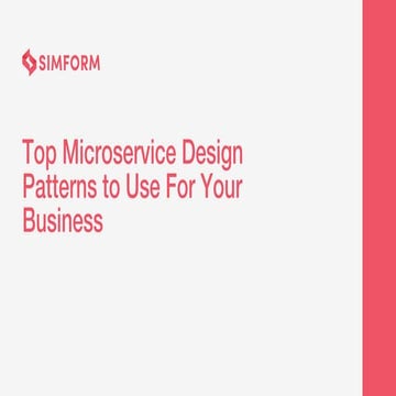 Microservice Design Patterns Pdf
