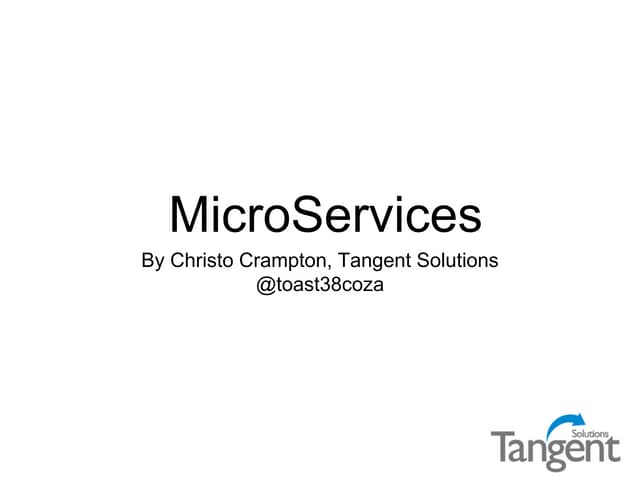 Introduction To Microservices | PPTX