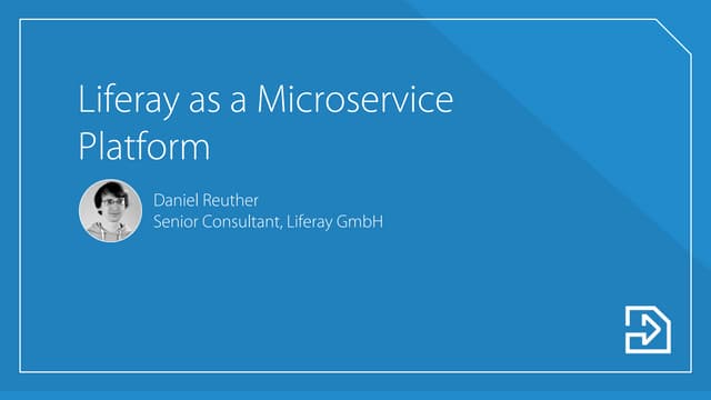 Liferay As A Microservice Platform Ppt