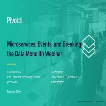Microservices Events And Breaking The Data Monolith With Kafka Ppt 