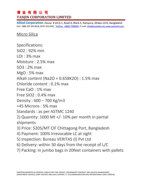 Micro Silica Spec. | PDF