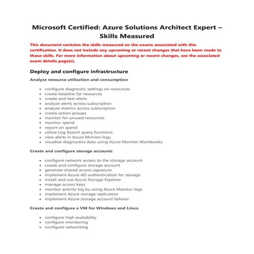 Microsoft certified-azure-solutions-architect-expert-skills-measured | PDF
