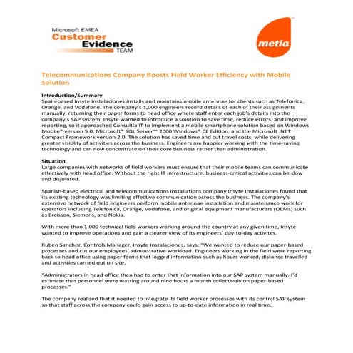 Microsoft Customer Evidence | PDF