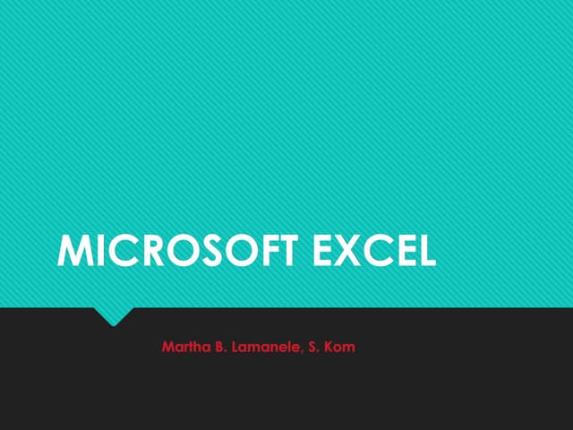 MATERI PRESENTASI MICROSOFT EXCEL KELAS 8 | PPTX