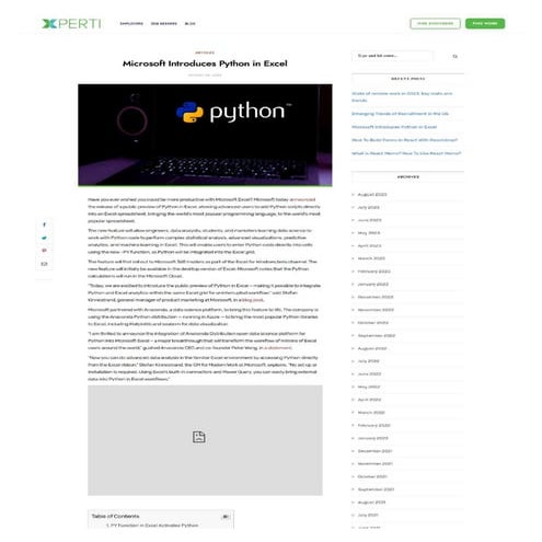 Microsoft Introduces Python In Excel Pdf