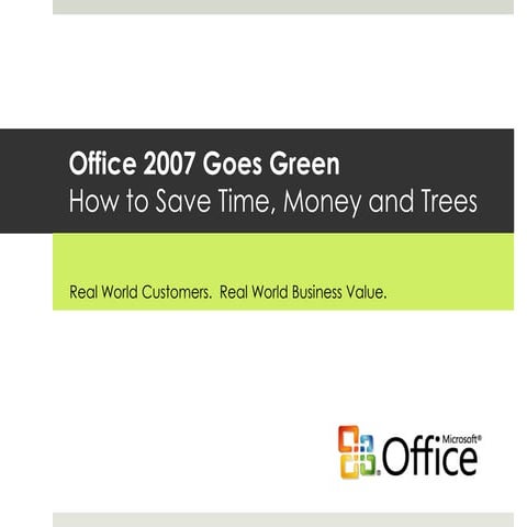 Microsoft Office 2007 Green | PDF