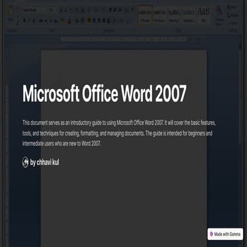Microsoft- Office- Word- 2007 pdf | PPT