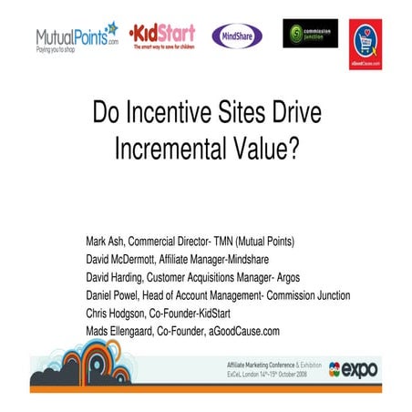 Incentive Sites - Mark Ash, David Mc Dermott, David Harding, Daniel ...