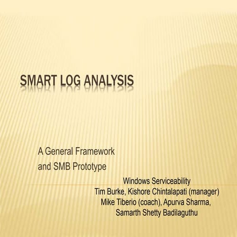 Smart Log Analysis | PPT