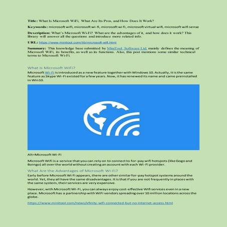 Microsoft wifi | PDF
