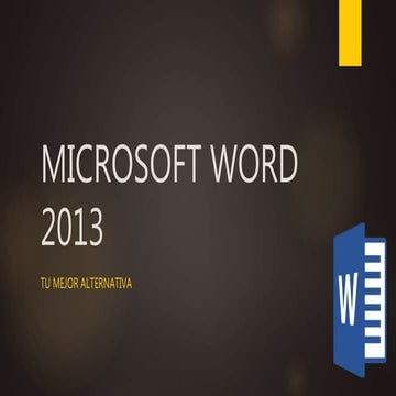 Microsoft word 2013 | PPTX