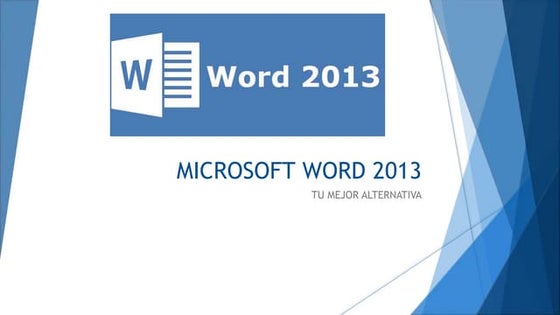Microsoft word 2013 | PPT