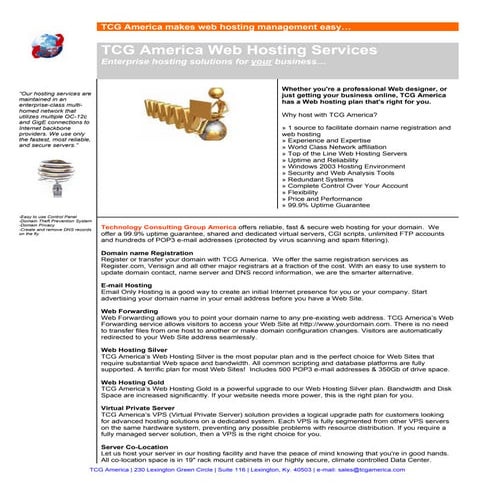 Microsoft Word - Web Hosting Services | PDF