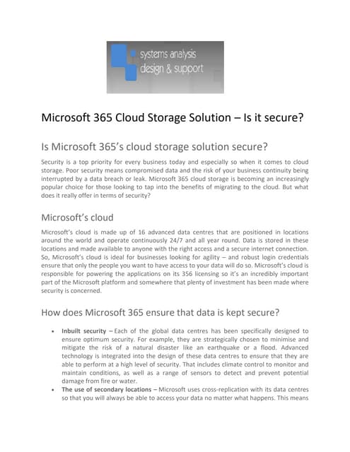 How Microsoft 365 Security Solutions Protect Your Enterprise | PPT