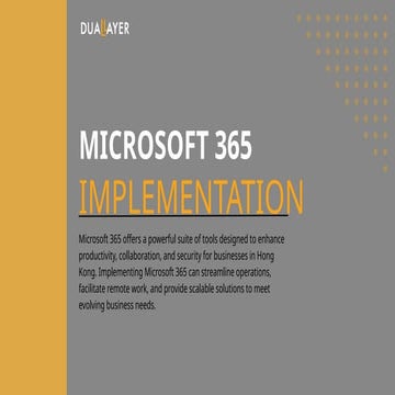 Microsoft 365 Implementation: Boosting Business Efficiency | PPTX