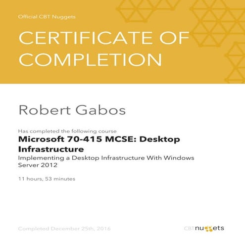 CBT Nuggets - Microsoft 70-415 MCSE Desktop Infrastructure Implementing a Desktop Infrastructure ...