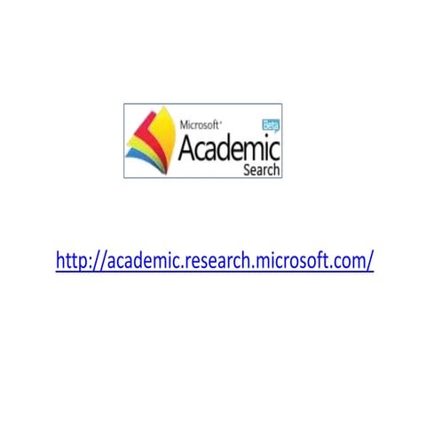 Microsoft Academic Search | PPTX