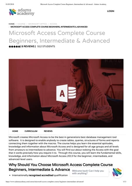Microsoft excel 2016 intermediate training - Adams Academy | PDF