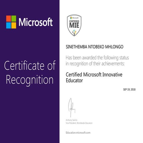 Microsoft achievements | PPT
