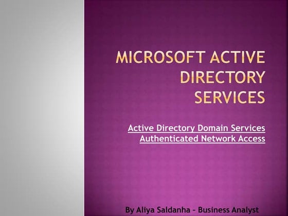 Active directory tools and domain | PPT