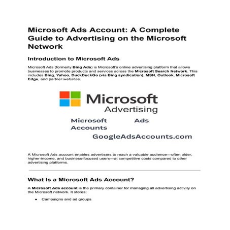 Microsoft Ads Account_ A Complete Guide to Advertising on the Microsoft ...