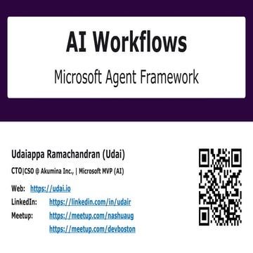 Run AI Locally: Foundry Local + Microsoft Agent Framework | Udaiappa ...