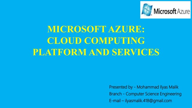 Microsoft Azure Overview Infographic