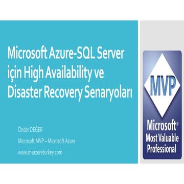 Microsoft Azure Sql Server HADR | PPT