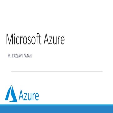 Introduction to Microsoft Azure Cloud | PDF