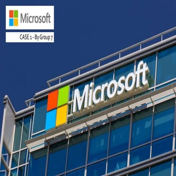 Microsoft study case | PPT | Free Download