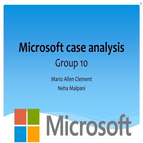 Microsoft case analysis | PPTX | Internet | Computing