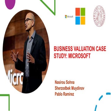 Microsoft CASE STUDY BV by univesity students | PPTX